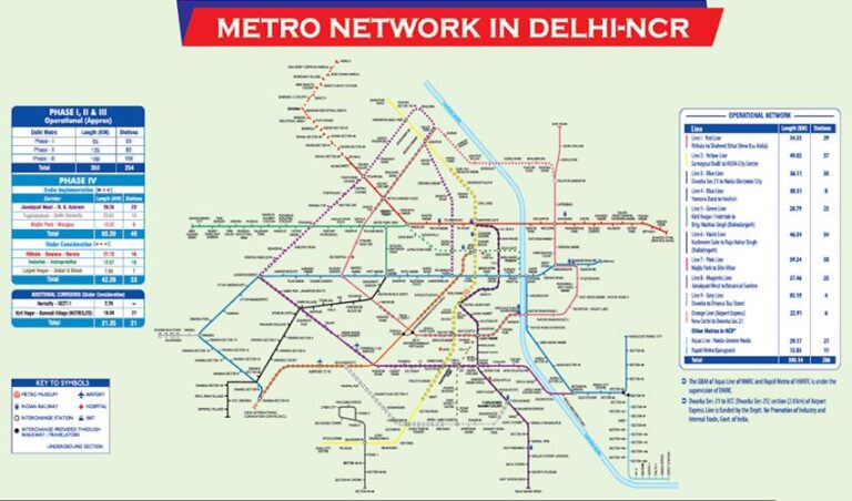 High Quality Full Size Delhi Metro Map - DelhiNewz.com
